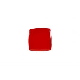 7 1/4 SQUARE PLATE, 1/2 DEEP, PURE RED