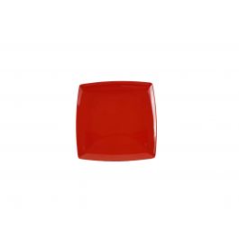 10 SQUARE PLATE, 1 DEEP, PURE RED