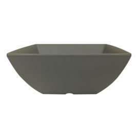 90 oz, 9" x 9", 3-5/8" Deep, Square Bowl, Classic Stone Grey