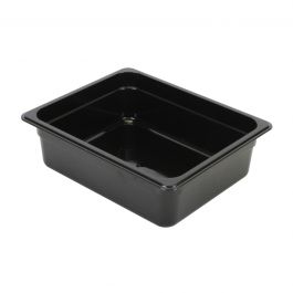 HALF SIZE 4" DEEP POLYCARBONATE FOOD PAN, BLACK