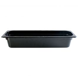 HALF SIZE LONG 4" DEEP, POLYCARBONATE FOOD PAN, BLACK