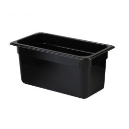 THIRD SIZE 6" DEEP POLYCARBONATE FOOD PAN, BLACK