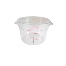 12 QT ROUND FOOD STORAGE CONTAINER, PC, CLEAR