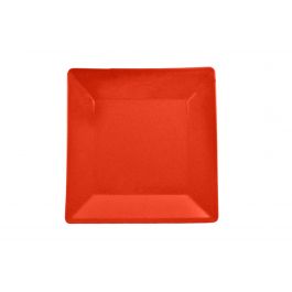 10 1/4" X 10 1/4" SQUARE PLATE, 1" DEEP, PASSION RED