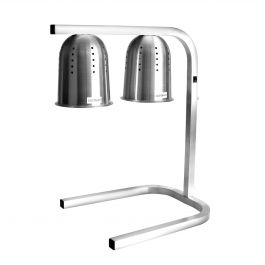 23" HIGH FREESTANDING DUAL HEAT LAMP, 14 GAUGE, K/D