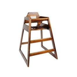 20" x 22-5/6" x 29-1/2" Walnut Wood Finished Children High Chair ASTM ...